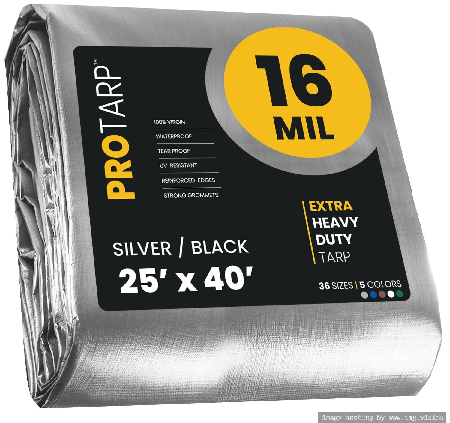 Protarp 16 Mil Extreme Heavy Duty Tarp Camping Tarpaulin Waterproof ...