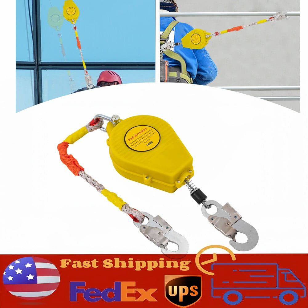 PROTECTION SELF-RETRACTING LIFELINE LANYARD 32 FEET WITH LOCKING SNAP ...