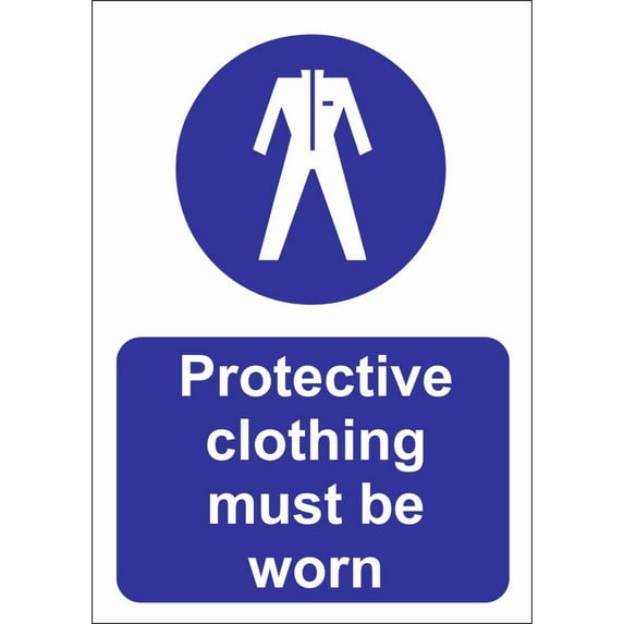 PROTECTIVE CLOTHING MUST BE WORN Metal Sign OR FOAMEX SITE SAFETY SIGN ...