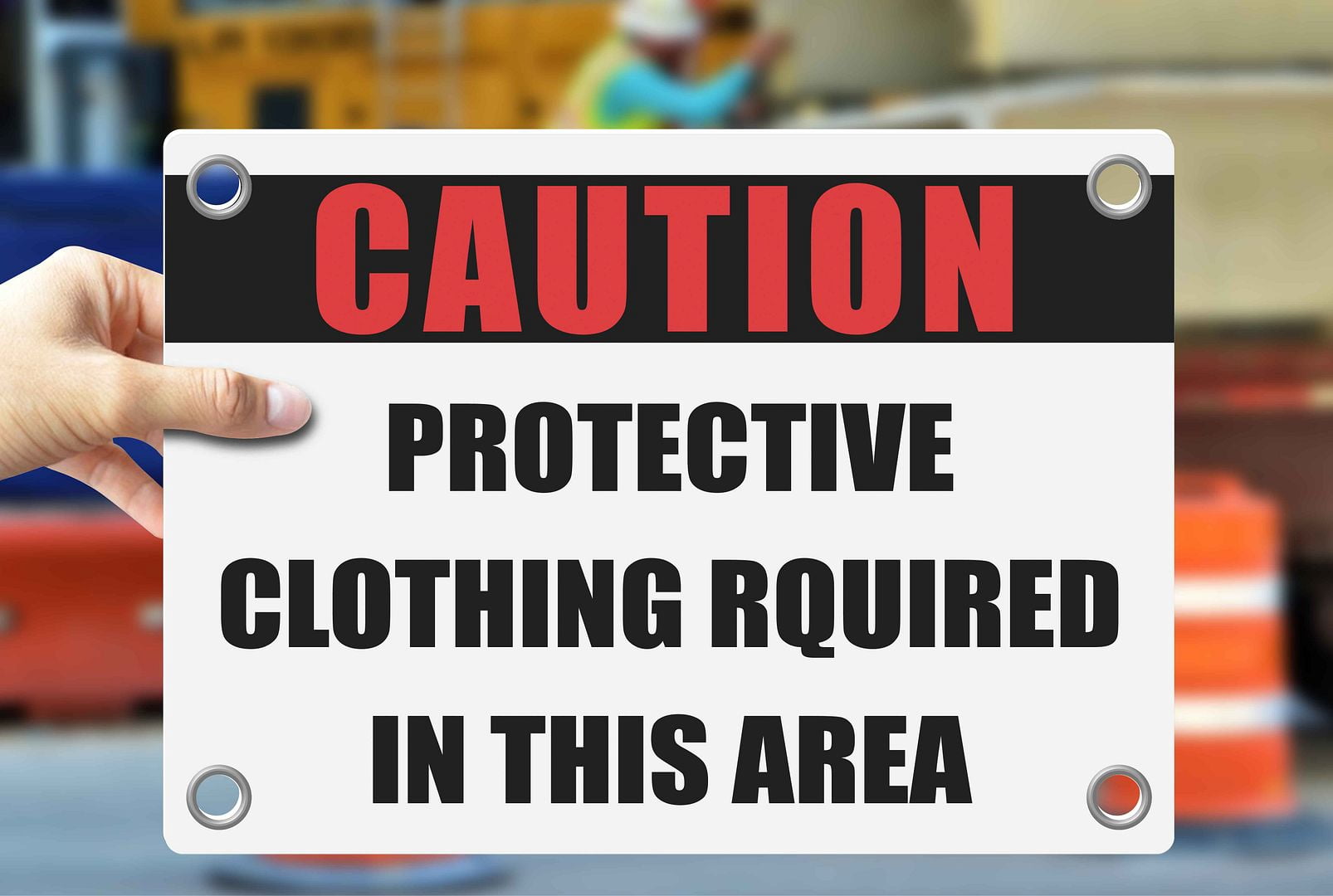 PROTECTIVE CLOTHING REQUIRED IN THIS AREA | Warning Notice Caution ...