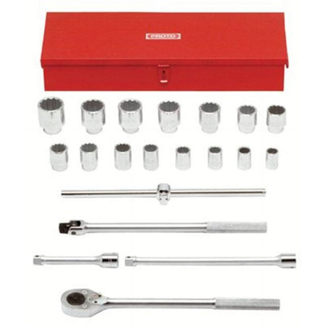 Proto 3/4"Drive SAE Chrome Socket Wrench Set, Number of Pieces: 20 ...