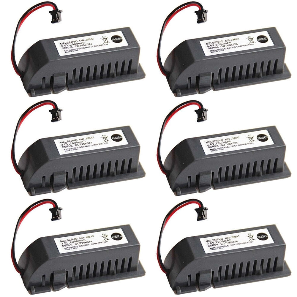 PROTOW 6-Pack 3.6V MR-J3BAT 2000mAh ER6VC119A/B PLC CNC Battery for ...