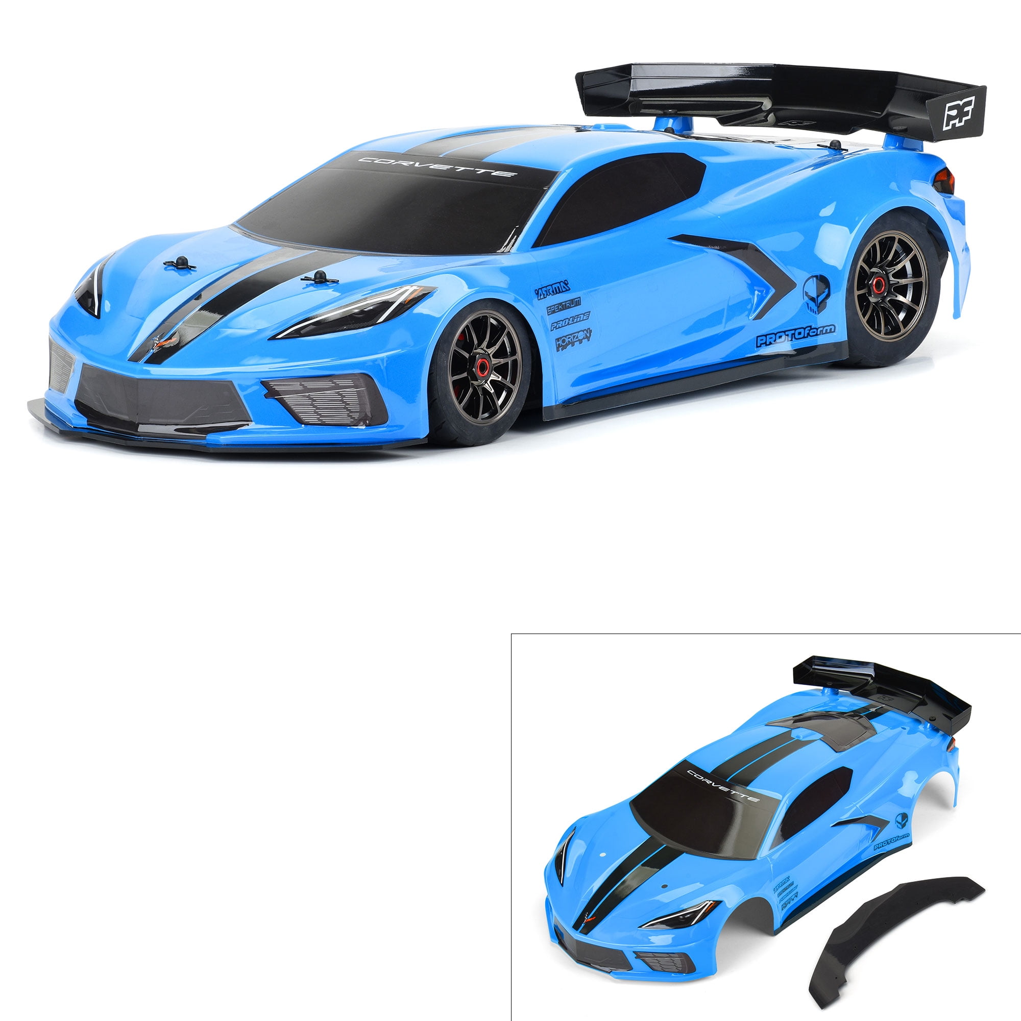 PROTOform 1/7 Chevy Corvette C8 Painted Body, Rapid Blue, Aerodynamic ...
