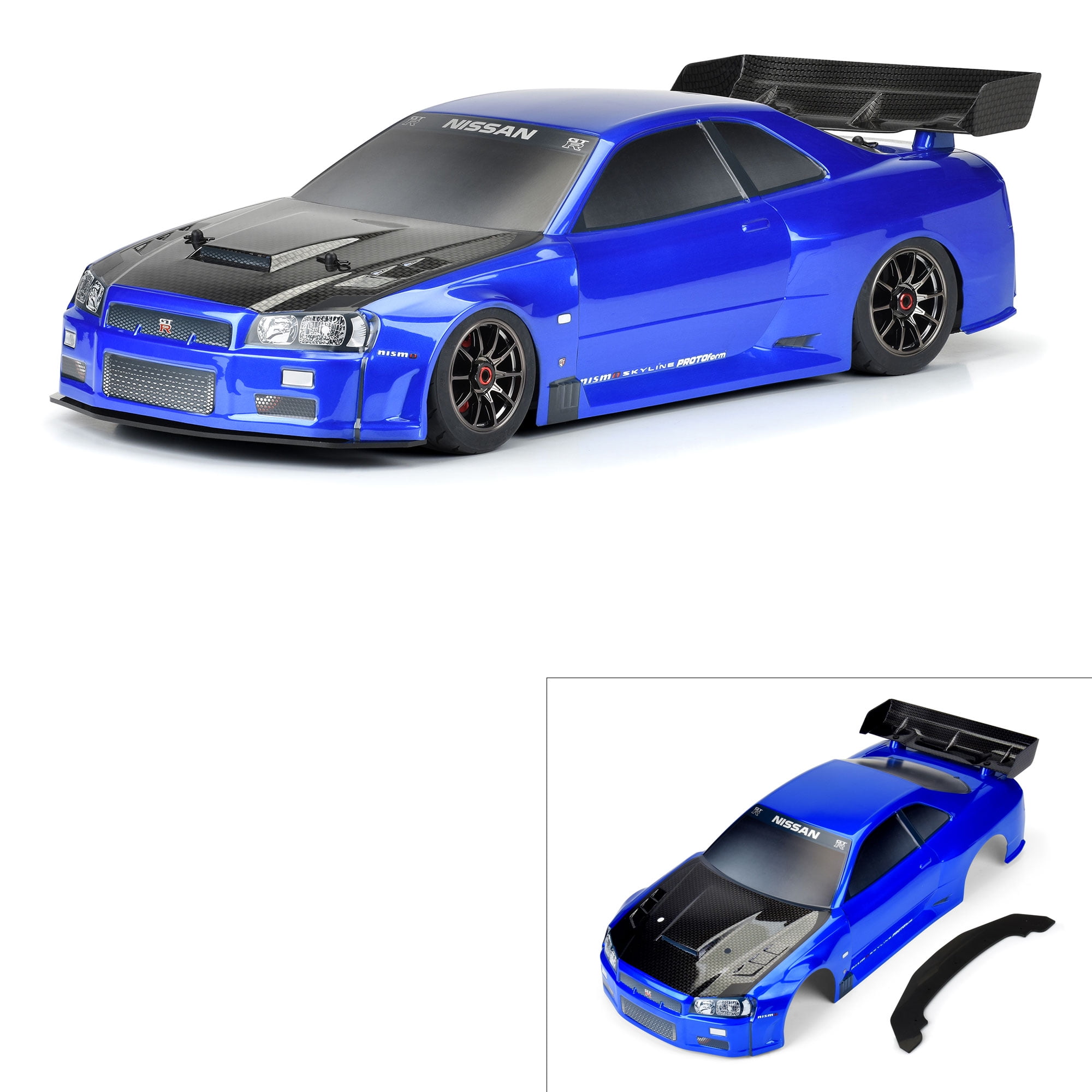 Free Shipping! PROTOform 1/7 Nissan Skyline R34 Pnted Bdy Blue ...