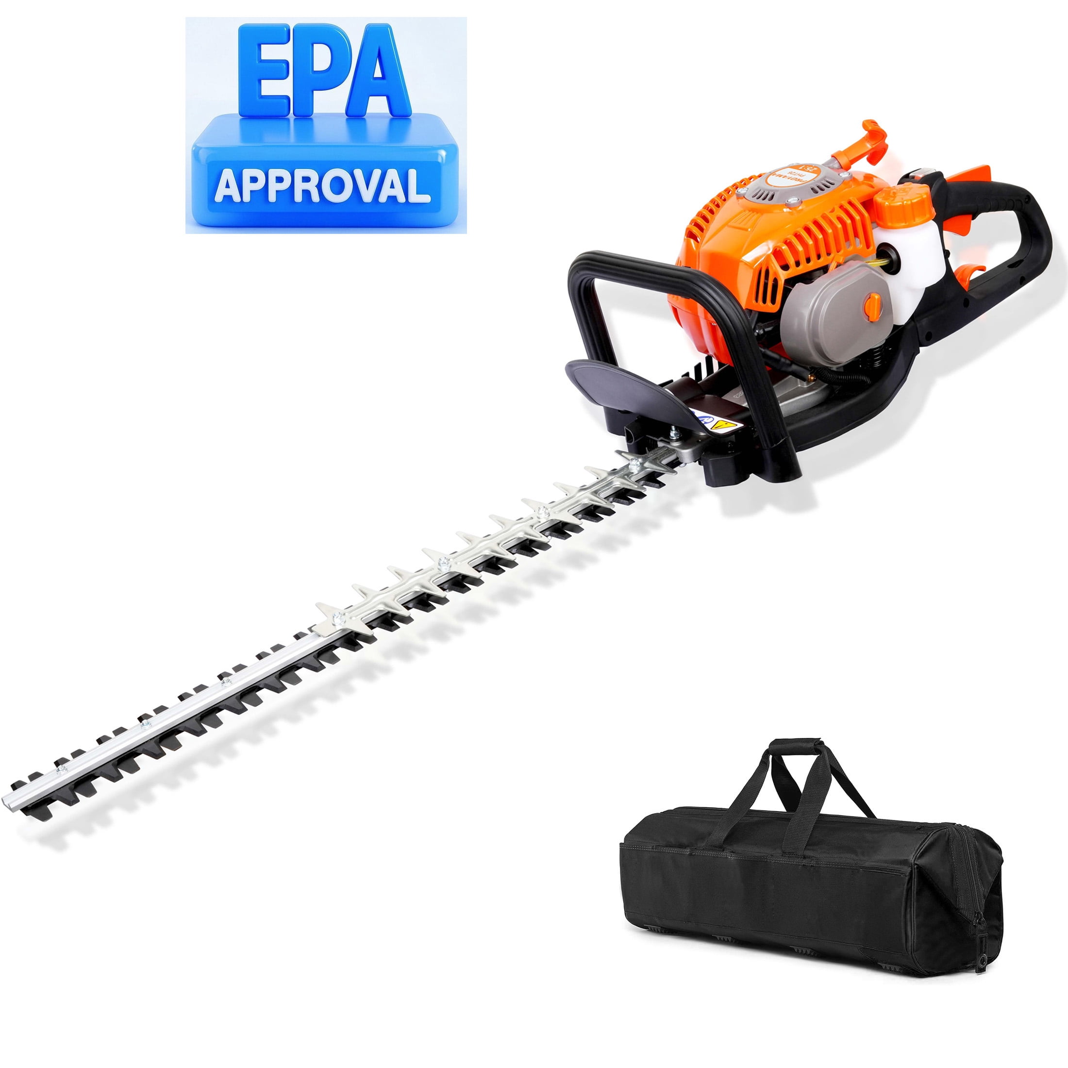 PROYAMA 26cc 2 Cycle Gas Powered Hedge Trimmer, Dual Sided 24-Inch Blade, with Rotating Handle ...