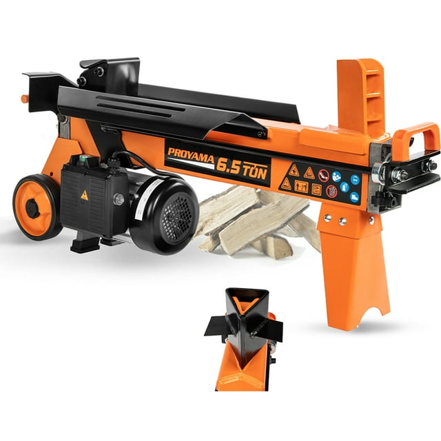 PROYAMA Electric Log Splitter, 6.5 Ton 2700W 15A Motor, Electric Wood ...
