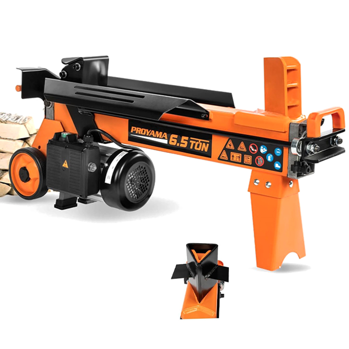 Log Splitter, Electric Firewood Log Splitter with Wheels, Electric ...