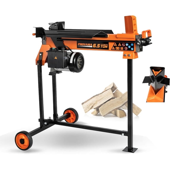 PROYAMA Electric Log Splitter with Stand, 6.5Ton 2700W 15A Motor ...