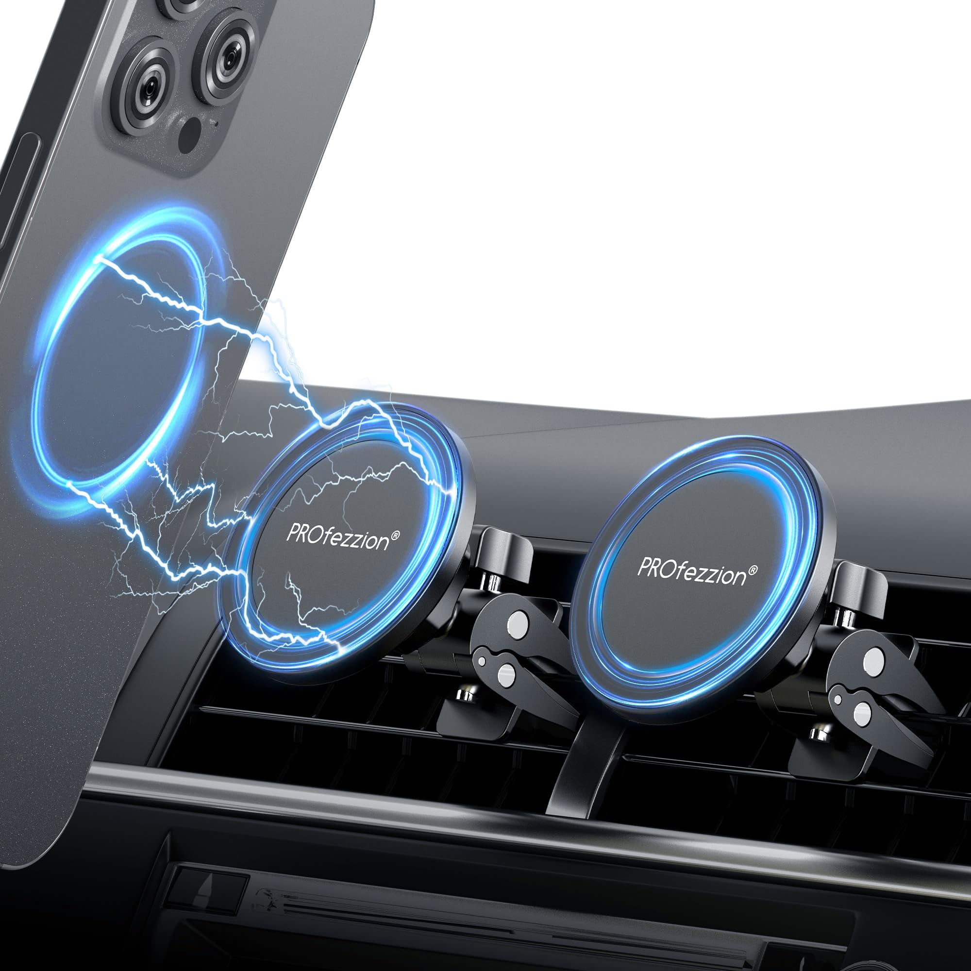 PROfezzion 2-Pack Compatible with MagSafe Car Vent Mount, Magnetic Car ...