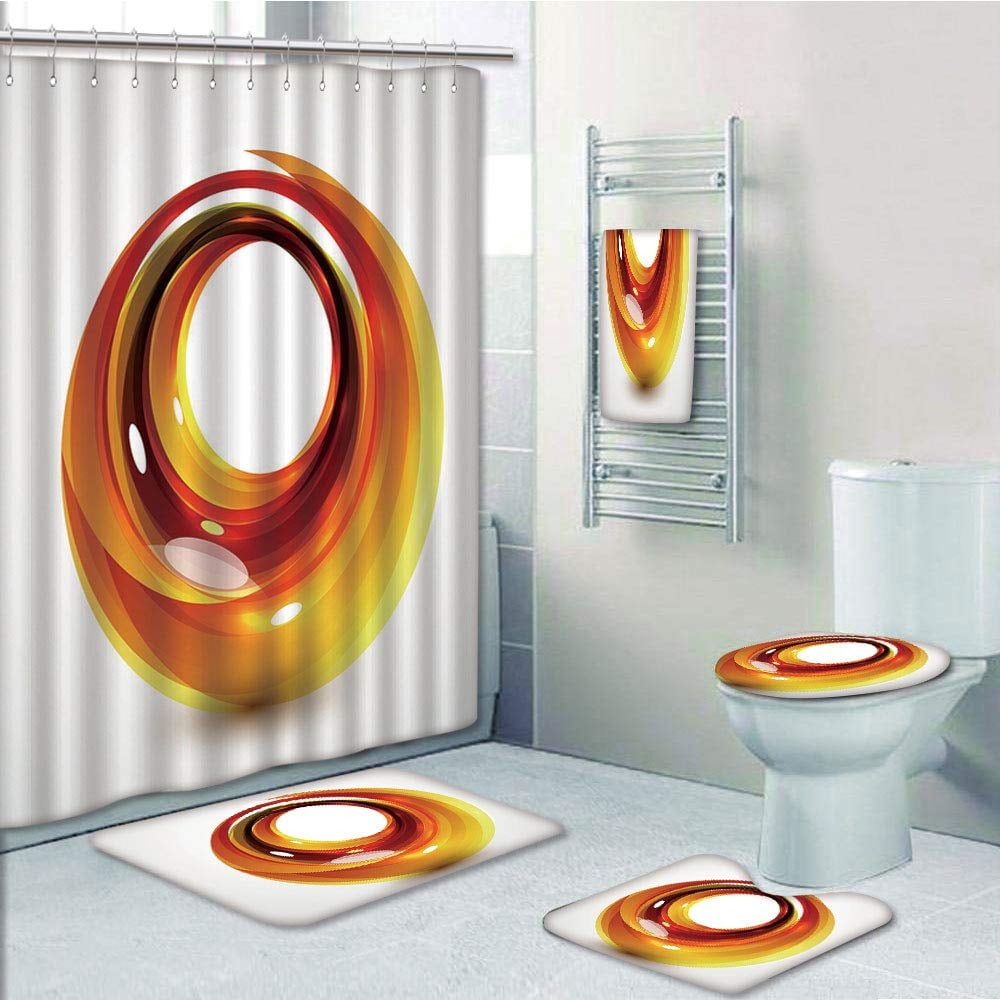 PRTAU Abstract Swirl with Ombre Elements Vivid Ball Curvy Figure 5 ...