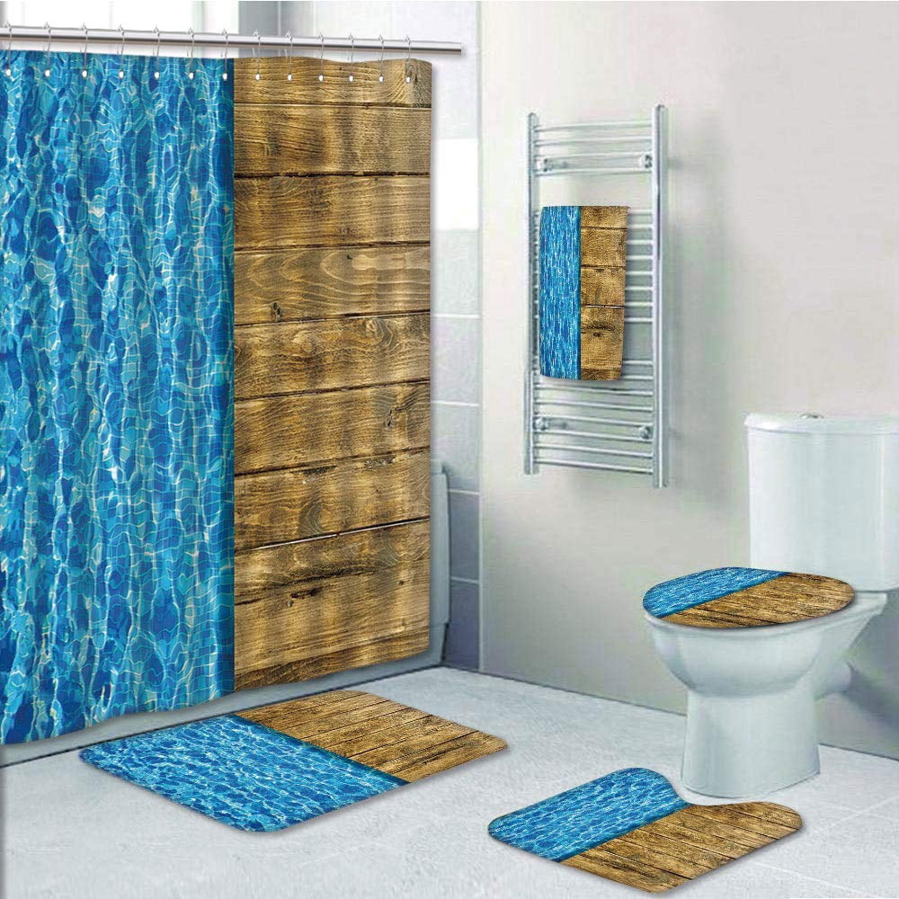PRTAU Aqua Summer House Seem Swimming Pool with Wooden Seem Deck 5 ...