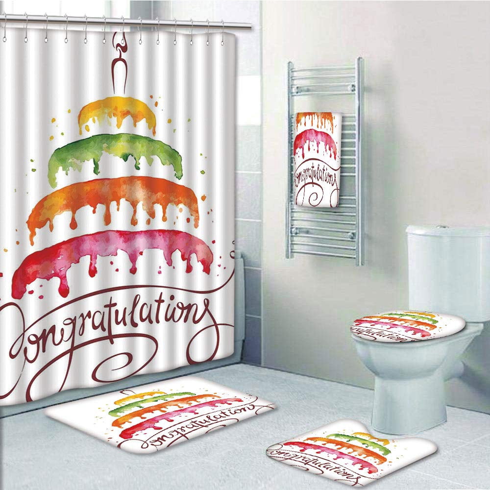 PRTAU Birthday Watercolor of Multiplex Cake with a Candle ...