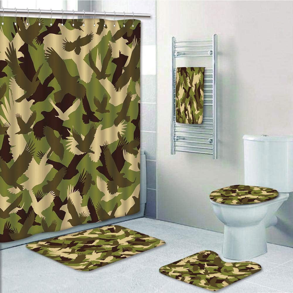 PRTAU Camo Eagle Silhouettes Flying Open Wings Falcon Hawk Armed Forces ...