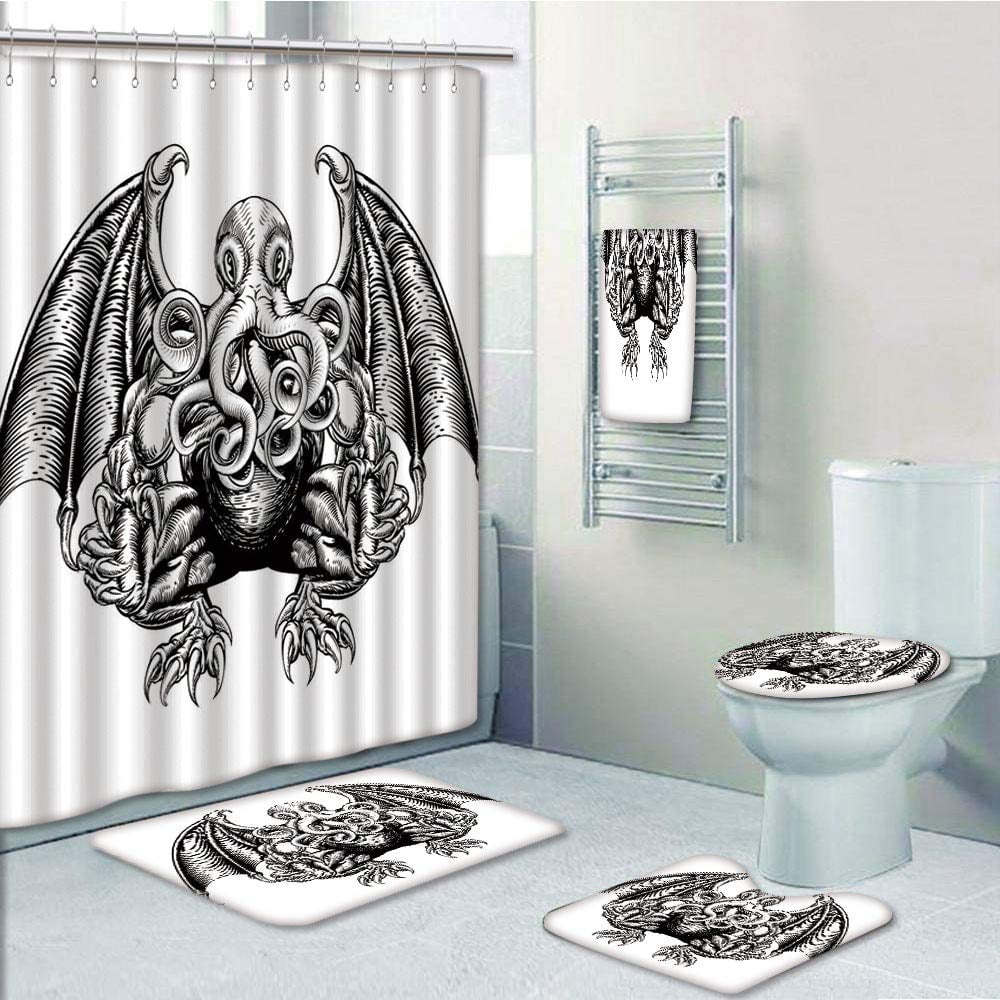 PRTAU Cthulhu Monster Evil Fictional Cosmic Monster in Woodblock 5 ...