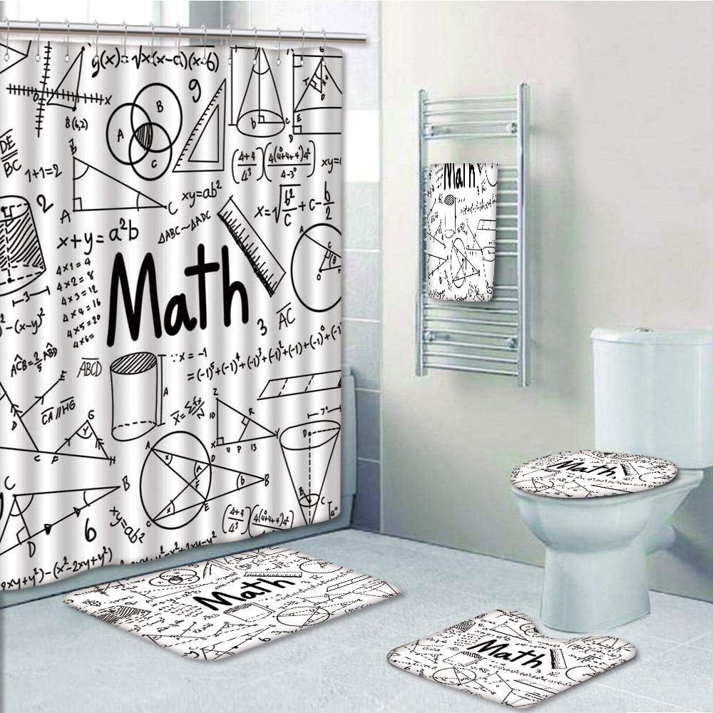 PRTAU Hand Written Math Text Icons Equations Geometrical Shapes 5 Piece ...
