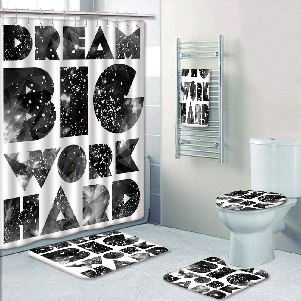 PRTAU Indie Dream Big Work Hard Typography with Galaxy Outer Space ...