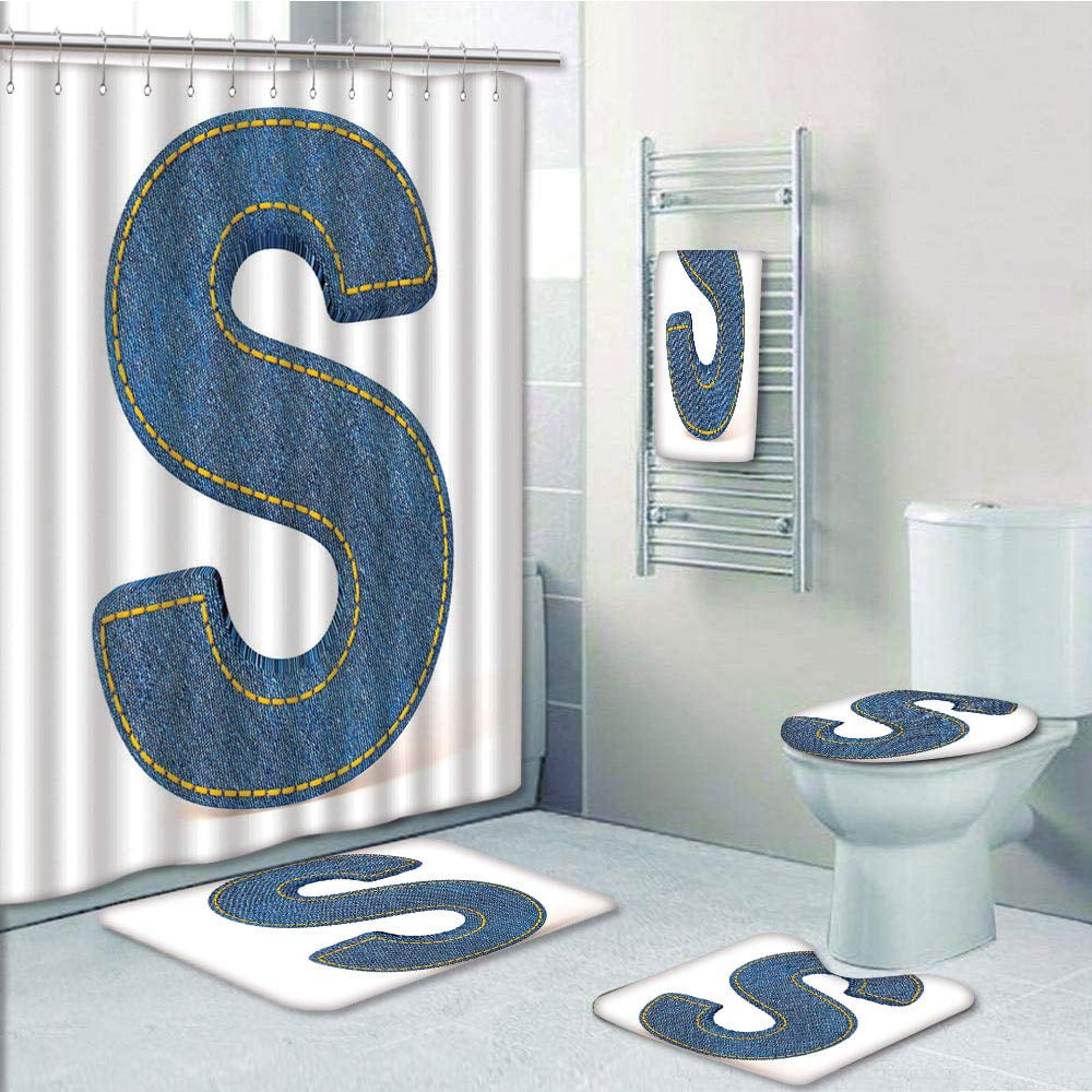 PRTAU Letter Retro Denim Letter Character on Conceptual Typography 5 ...
