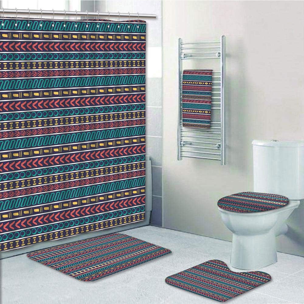 PRTAU Striped American Ethnic Aztec Ethnic with Geometric Trippy Forms ...