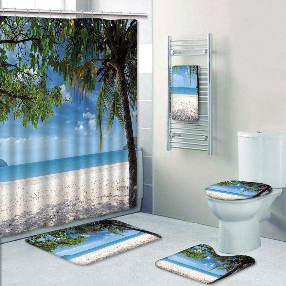 PRTAU Summer Tropical Beach Ocean behind Palm Tree Caribbean Exotic ...