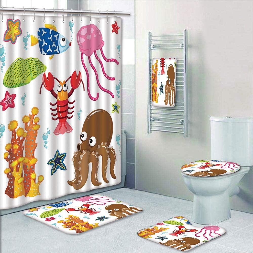 PRTAU Toddler Under the Sea Wildlife Funny Creatures in Cartoon Fun ...