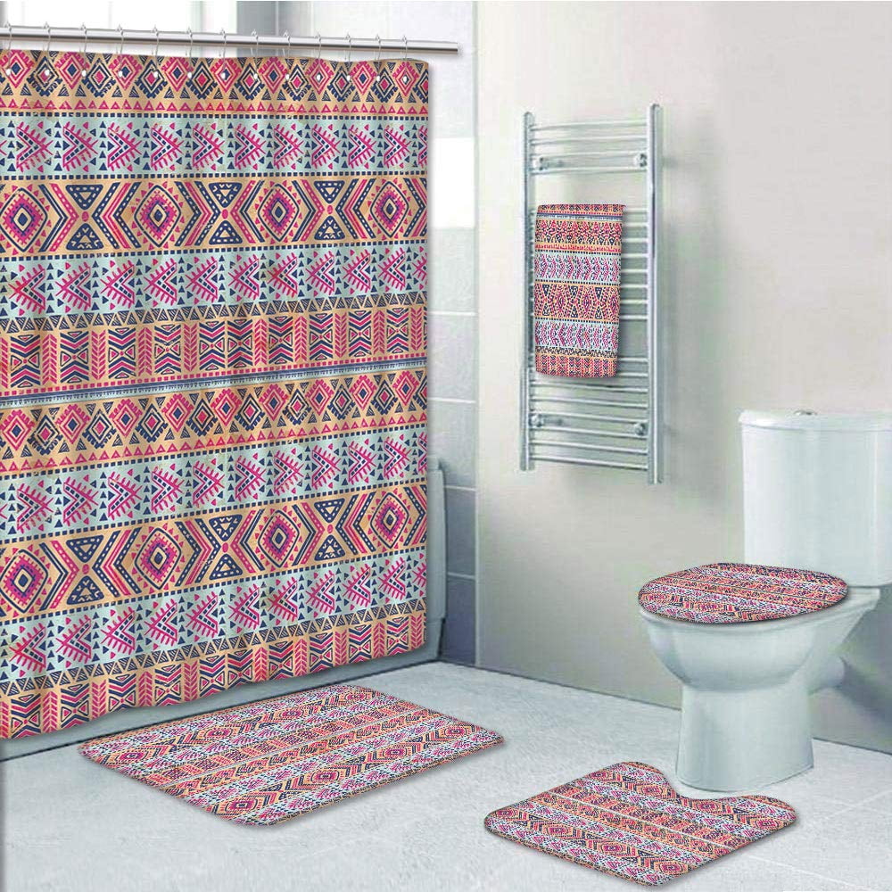 PRTAU Tribal Retro Ethnic Aztec Spring American Vintage Peach Indigo ...
