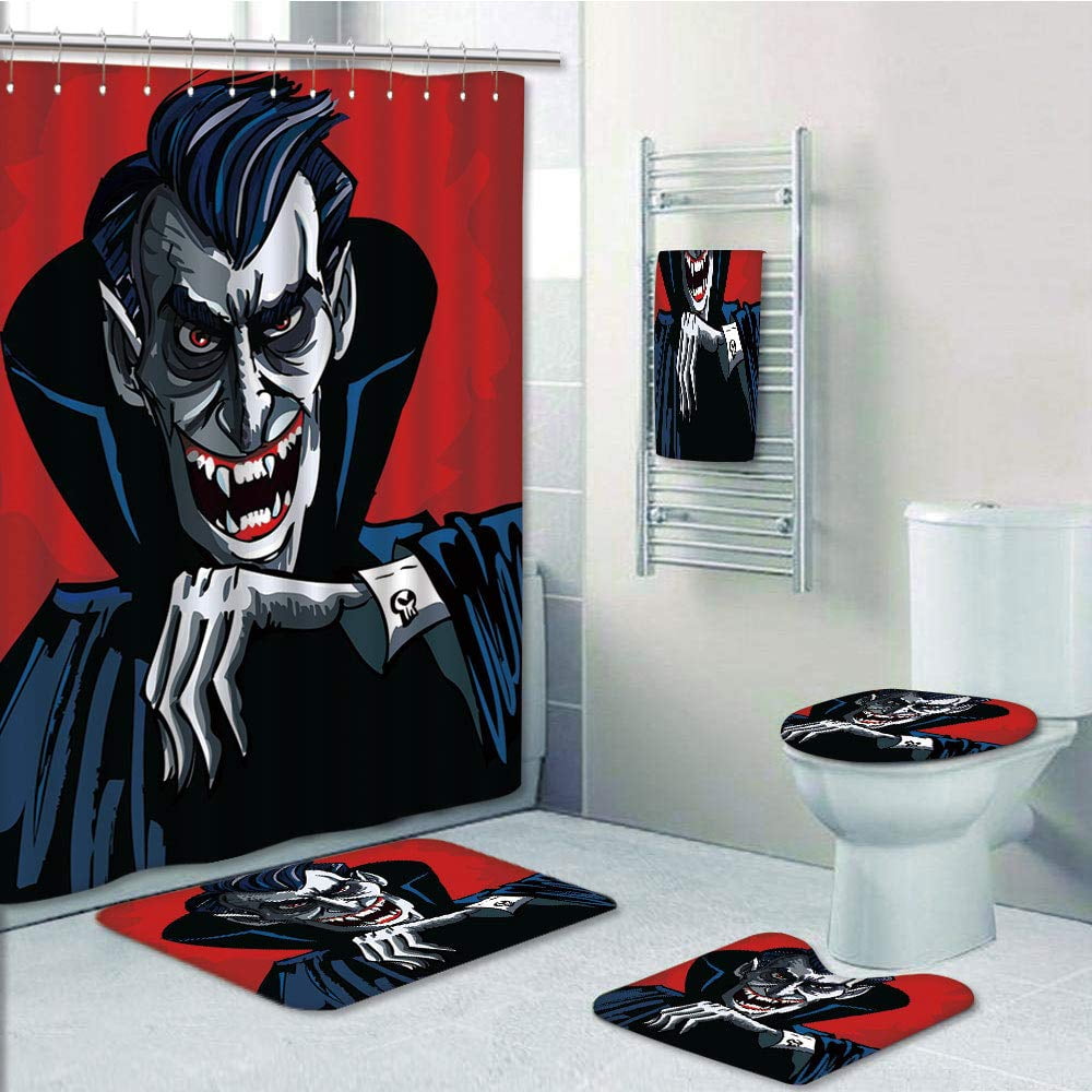 PRTAU Vampire Cartoon Cruel Old Man with Cape Sharp Teeth Evil Creepy ...