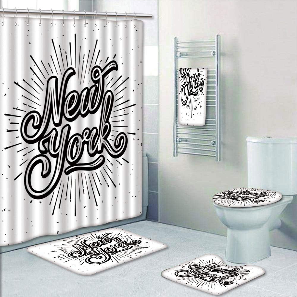 PRTAU Vintage New York Typography Star Burst Calligraphy Hand Written ...