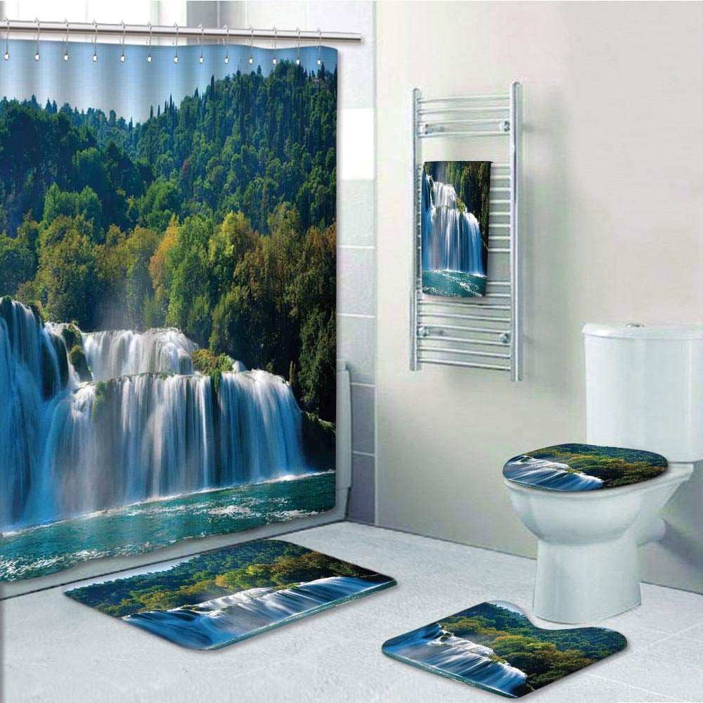 PRTAU Waterfall Scenic Waterfall on the River Forest Wild Space Life on ...