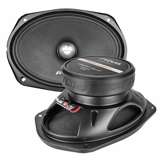 PRV AUDIO 6x9 Inch Midrange Rear Front Speaker, 4 Ohms, 500 Watts, Pro Car Audio Loudspeaker ...