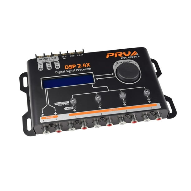 PRV AUDIO Car Audio DSP 2.4X Digital Crossover and Equalizer 4 Channel ...