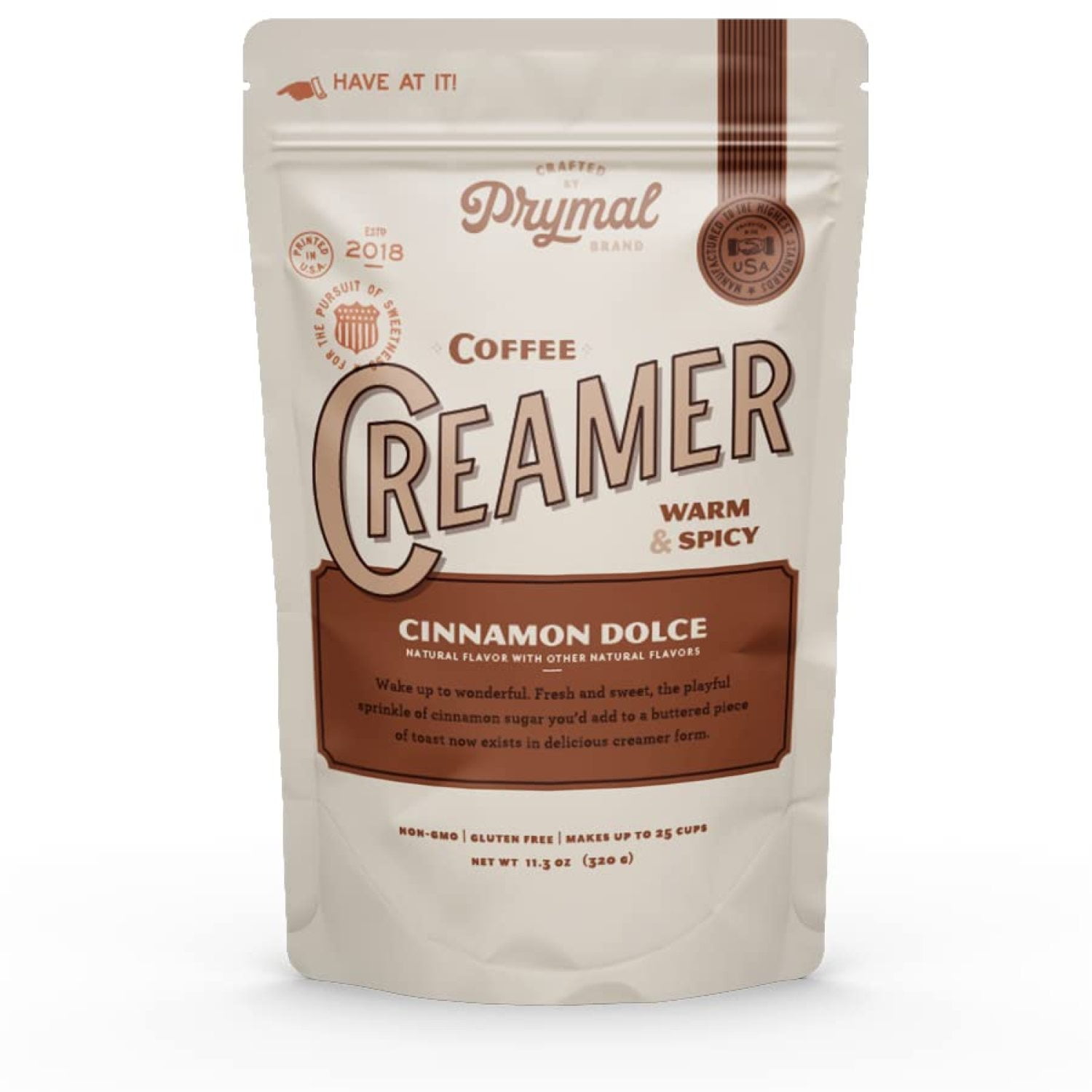 PRYMAL Cinnamon Dolce Coffee Creamer - Keto, Non Dairy, Sugar Free ...