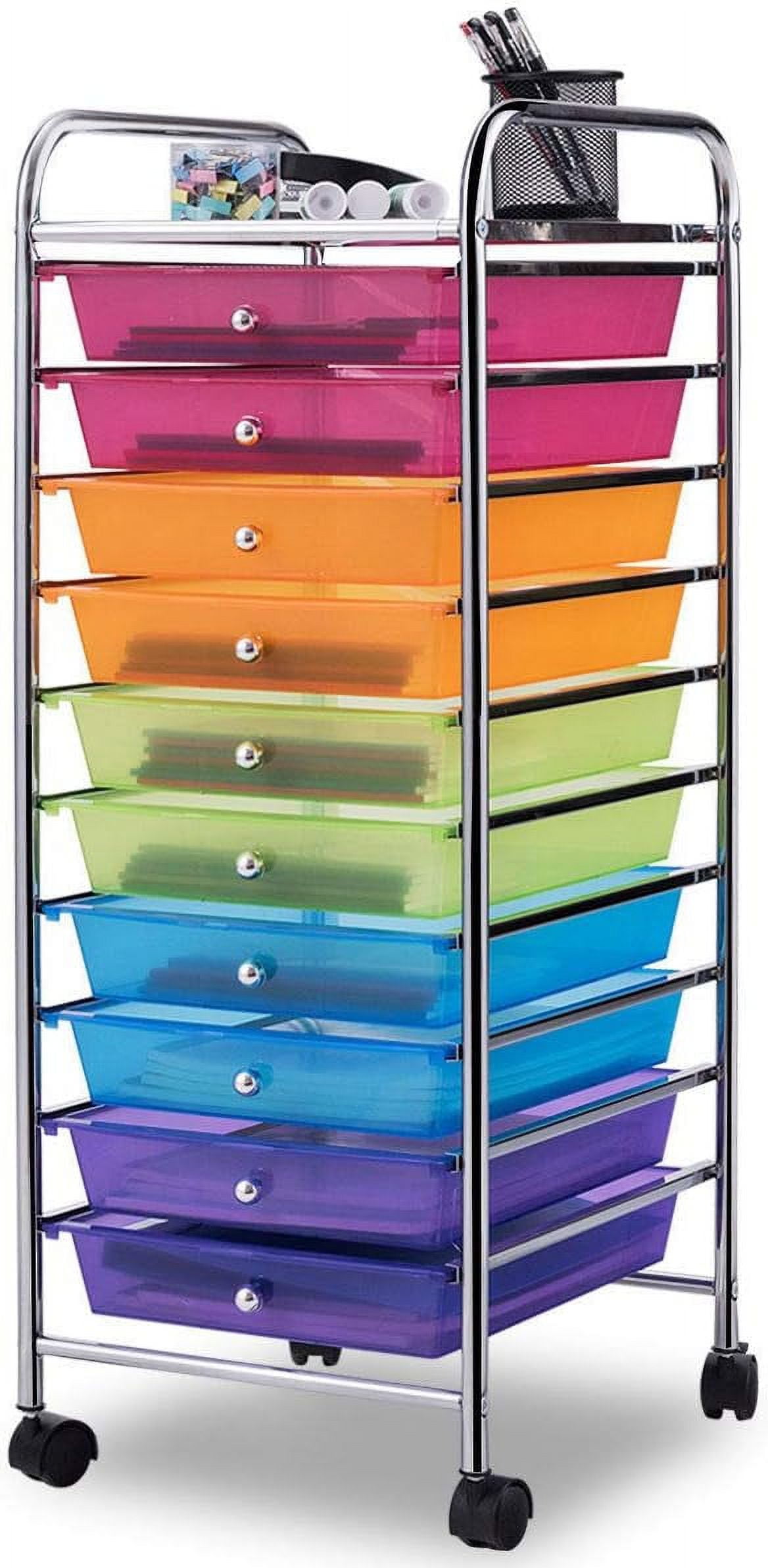 PRZL 10 Drawer Rolling Storage Cart Scrapbook Paper Office School ...