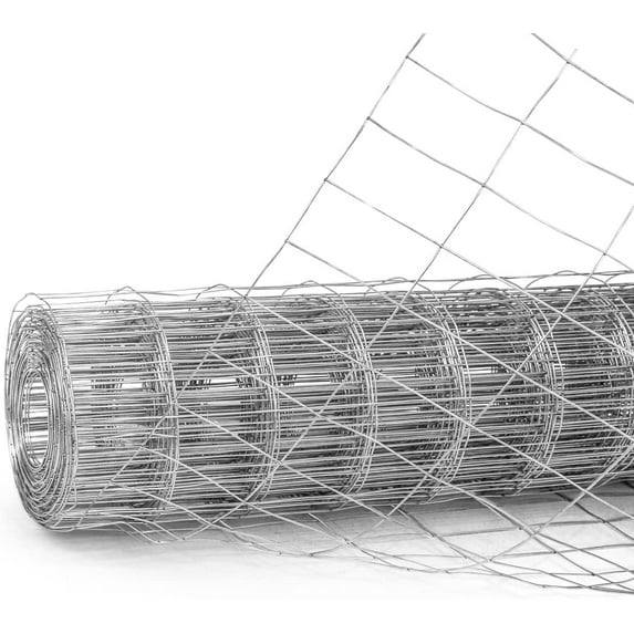 PRZL 14 Gauge Galvanized Welded Wire Mesh Size 2 inch by 4 inch（6 ft. x ...