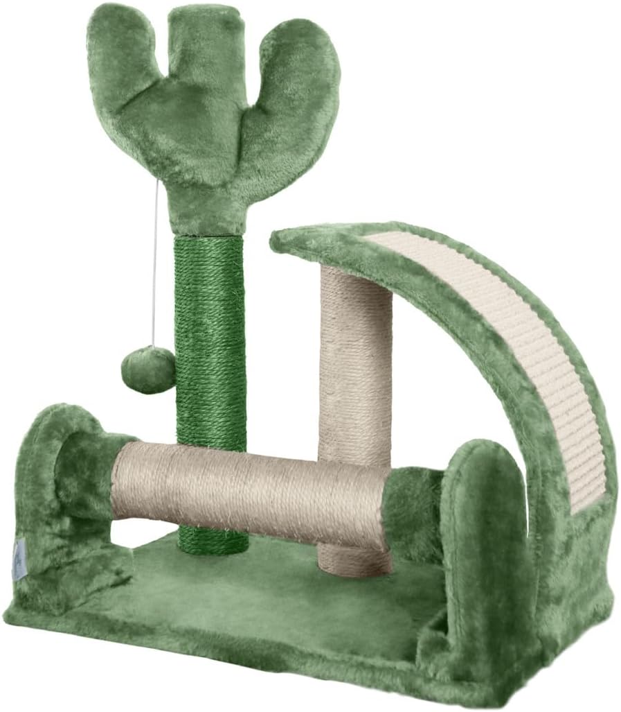 PRZL Cactus Cat Tree, Cactus Cat Tower with Thickened Base, Green Cat ...