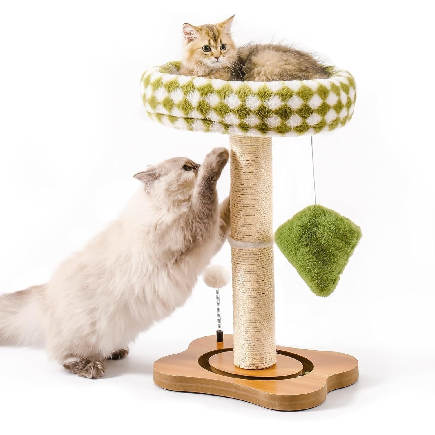 PRZL Cat Scratching Post with Bed, Cat Tower with Scratcher Post, Small ...