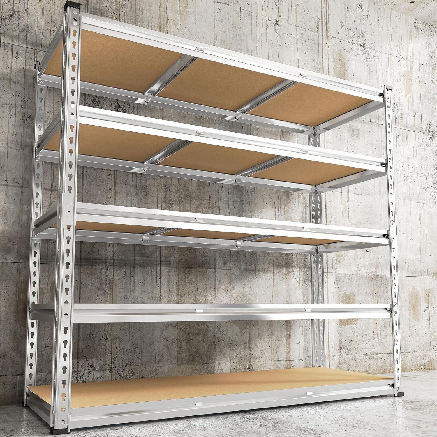 PRZL Garage Shelving, 5 Tier Storage Shelves Load 3000LBS, Adjustable ...