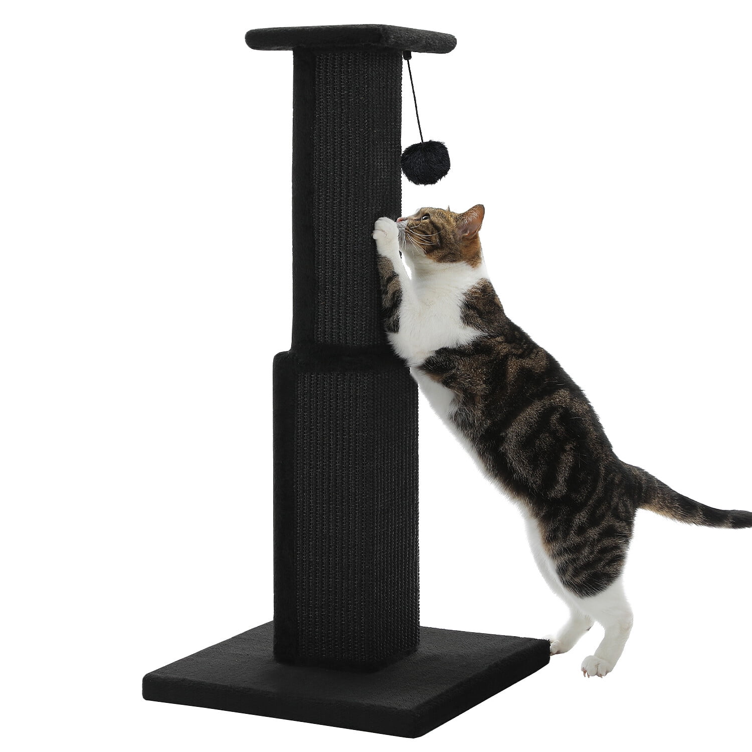 PRZL Large Cat Scratching Post 32” Tall Black Scratching Post for ...