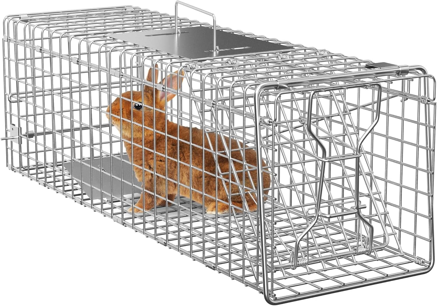 PRZL Live Animal Cage Trap Steel Cage Catch Release Humane Rodent Cage ...