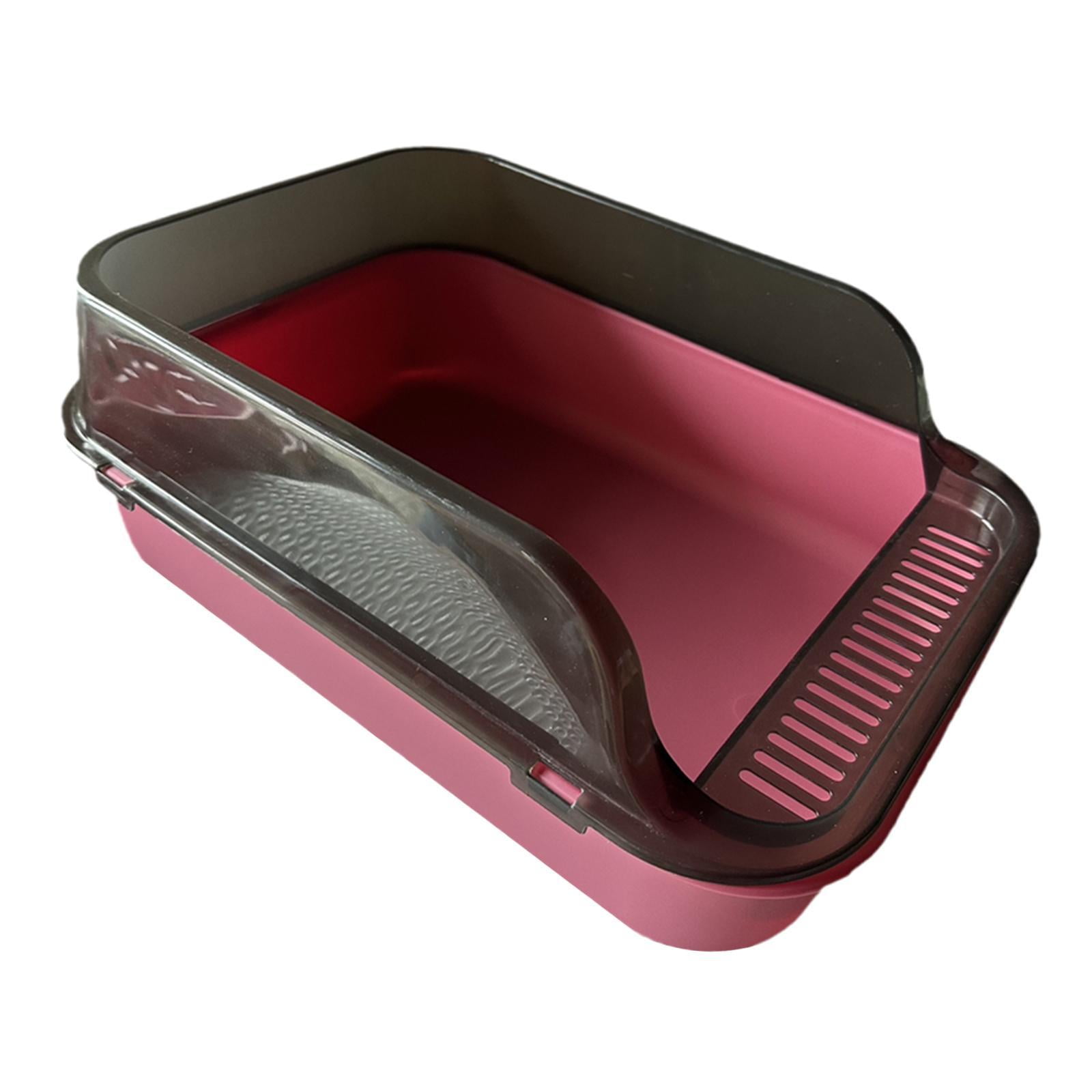 PRZL Pet Litter Box Open Large Capacity Cat Toilet Plastic Cat Litter ...