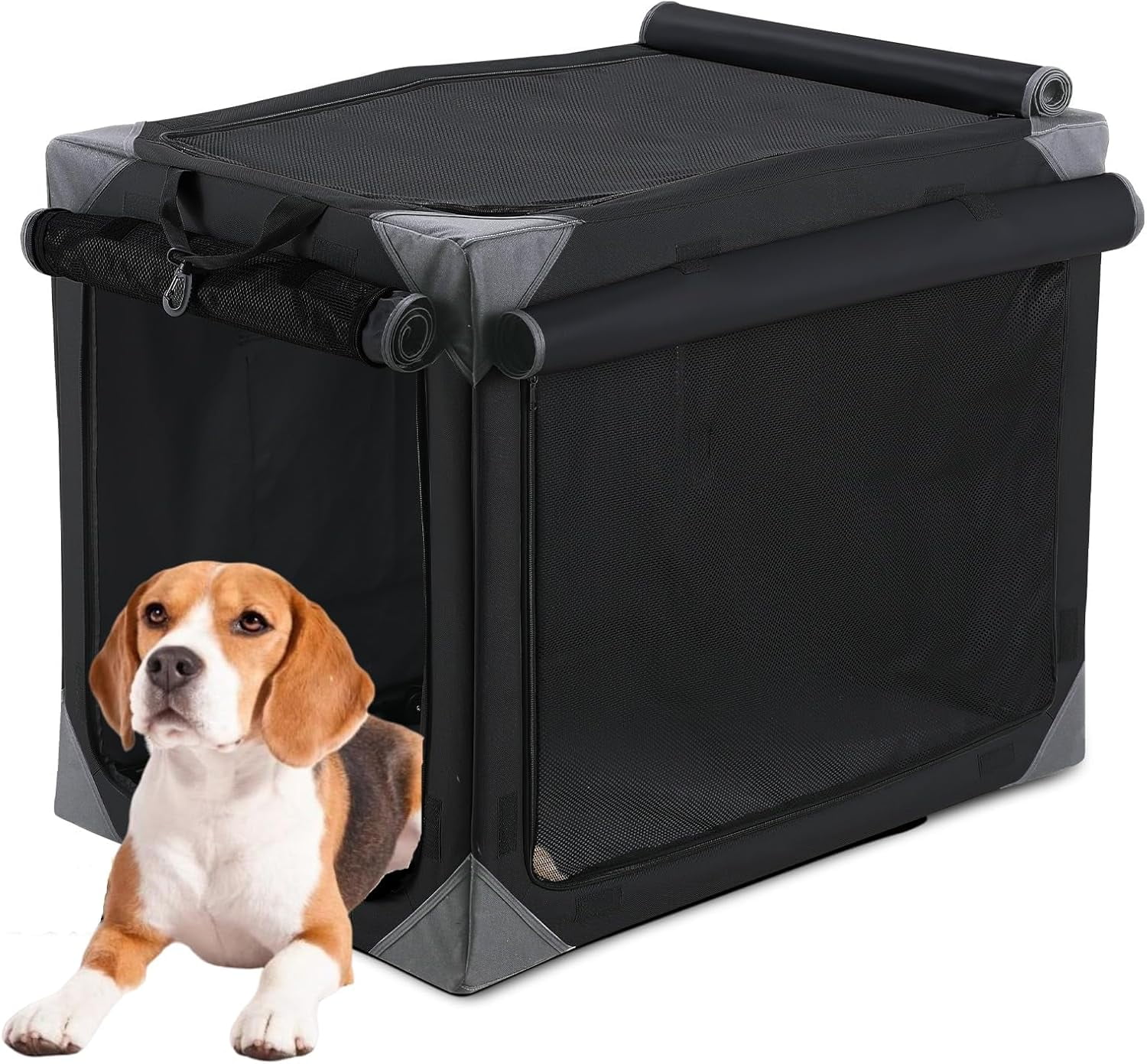 PRZL Portable Soft Dog Crate, Collapsible Travel Dog Crates for Medium ...