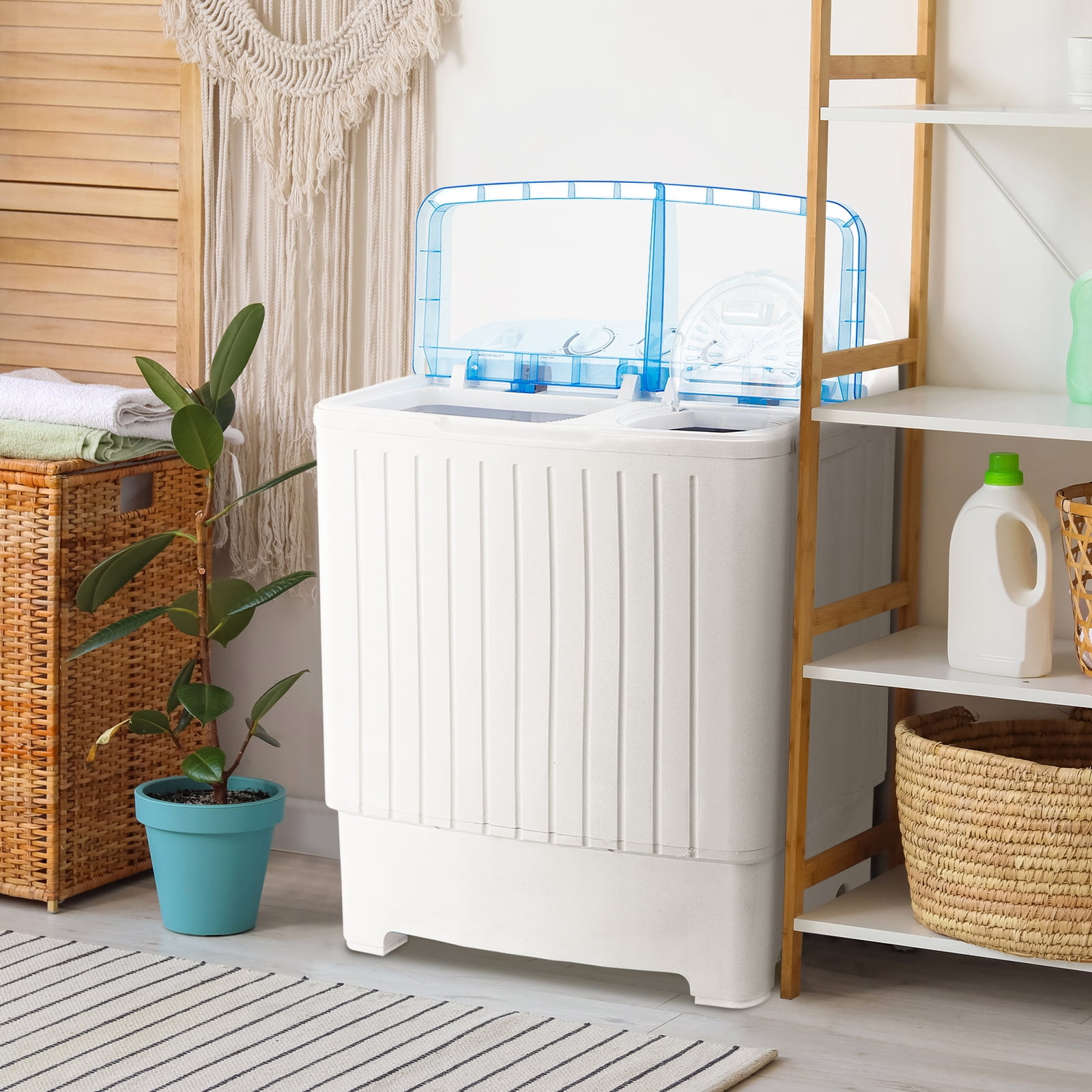 PRZL Portable Washer Compact Mini Twin Tub Washing Machine w/Washer ...