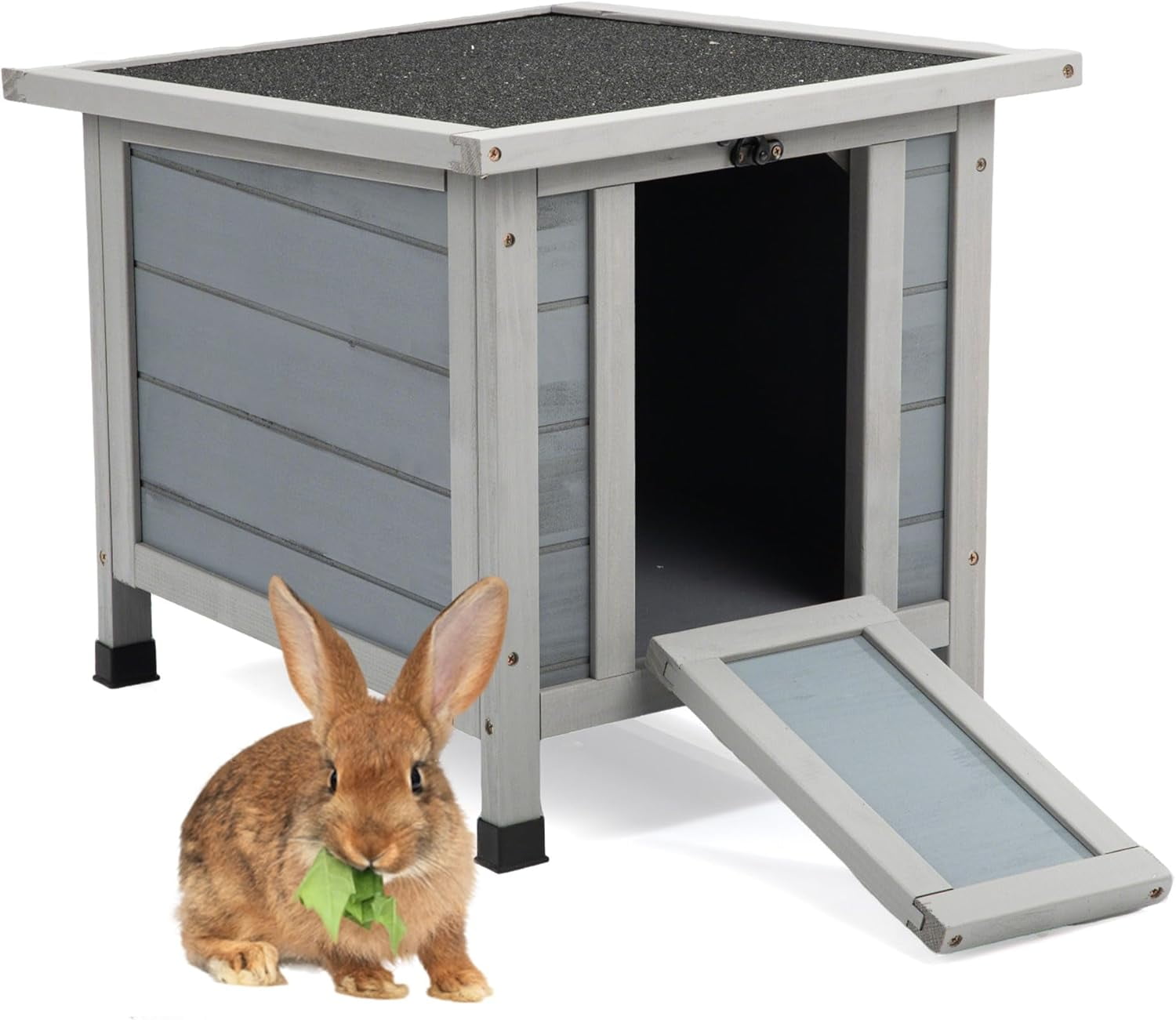 PRZL Rabbit Hutch, Outdoor Cat House Weatherproof, Bunny Cage Indoor ...