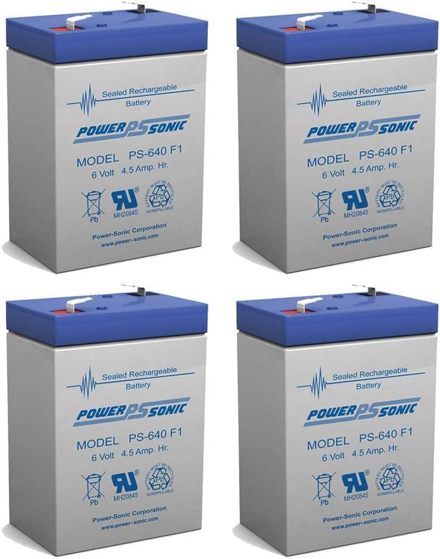 PS-640 SLA Battery 6v 4.5AH F1 Terminal - 4 Pack - Walmart.com