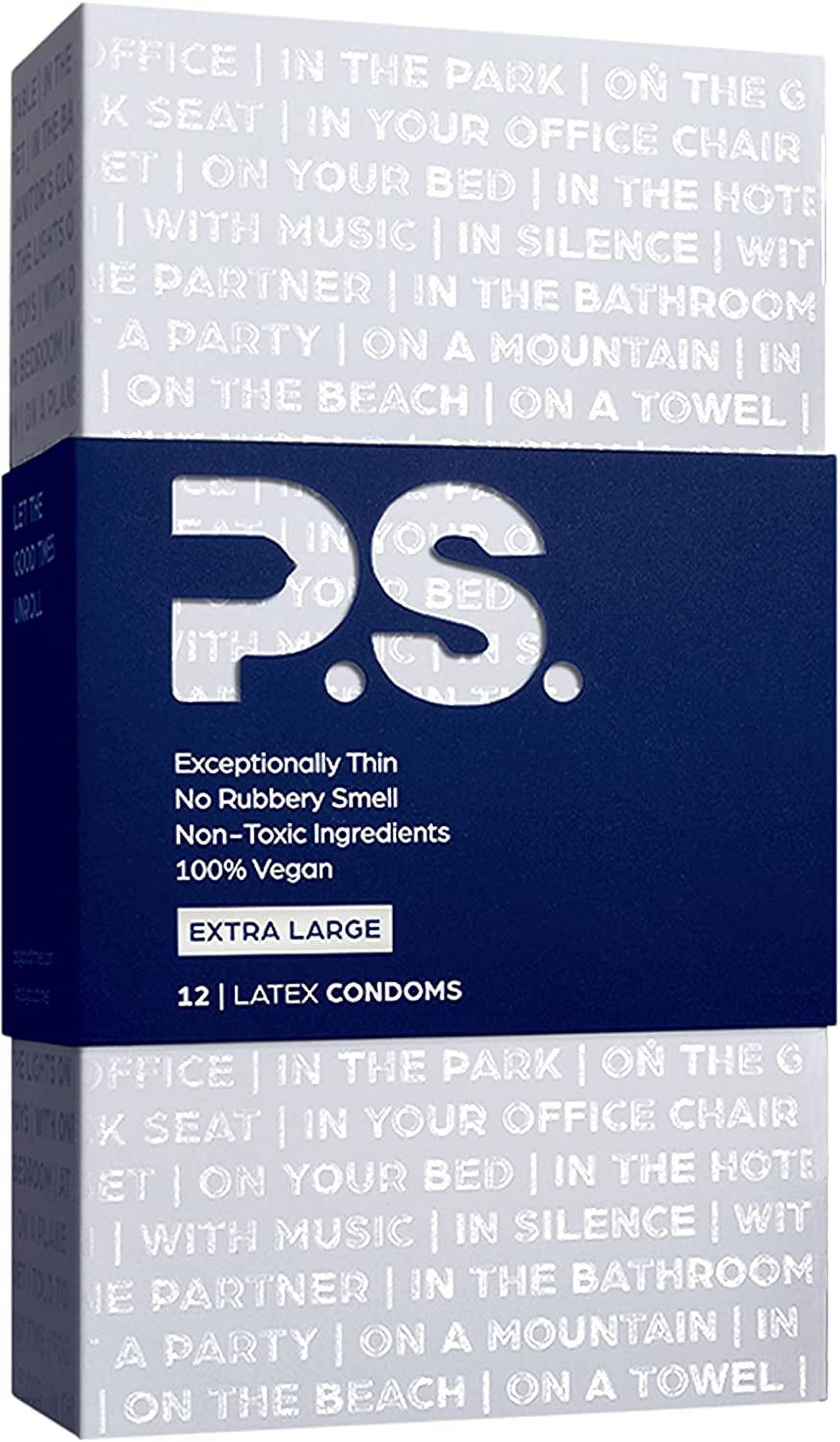 Ps Condoms Extra Large Latex Condoms For Men Odorless And 100 Vegan Exceptionally Thin