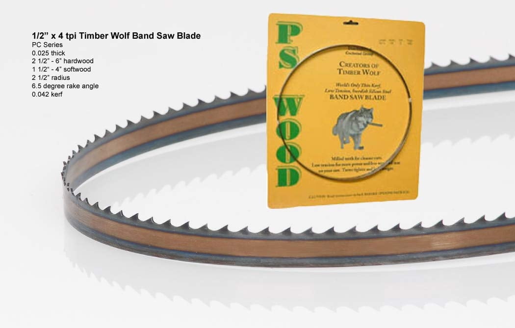 PS Wood Timber Wolf 116" x 1/2 x 4 tpi band saw blade - Walmart.com