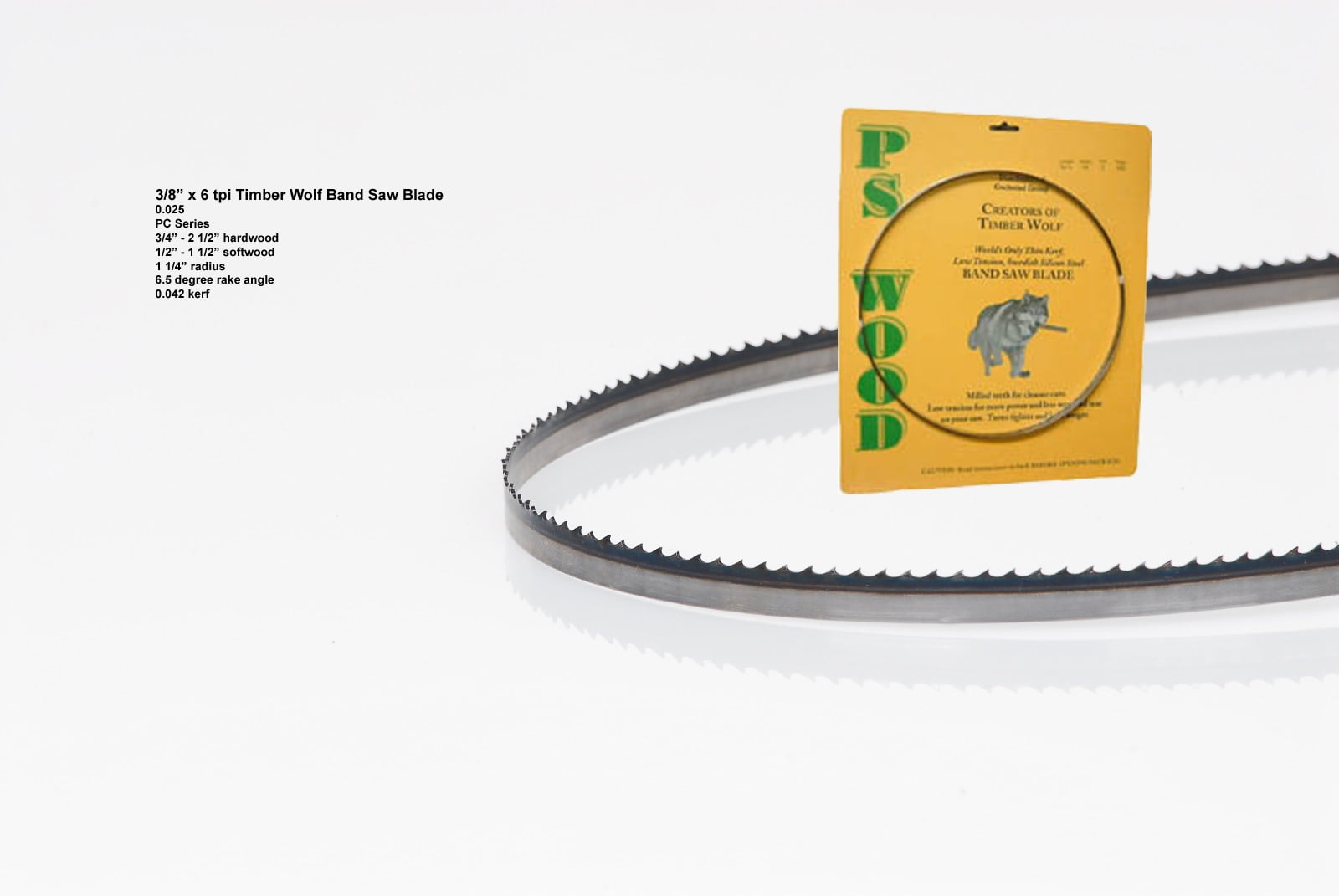 PS Wood Timber Wolf Band Saw Blade 80" X 3/8" X 6 TPI - Walmart.com