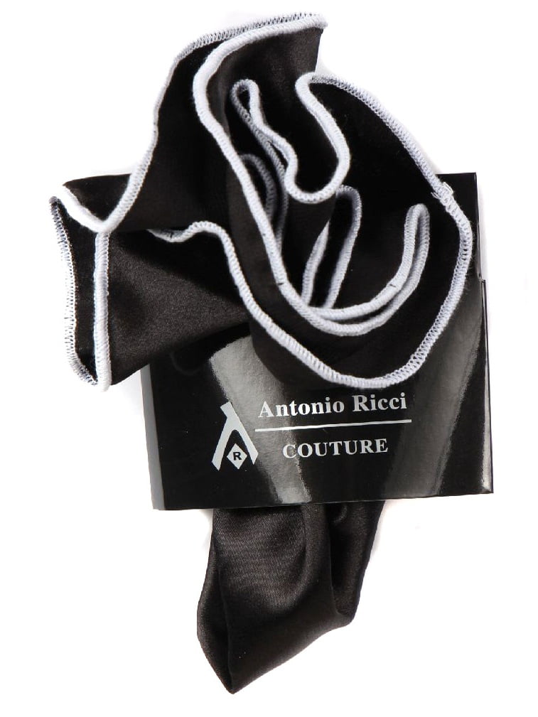 PS-Z-RD-33 - Round Pocket Square Accessory - Black Silver - Walmart ...