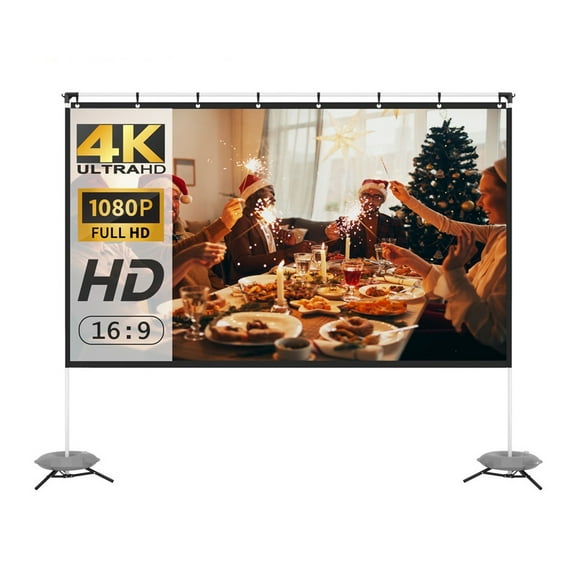 PS1/PS2 100/120 Inch Projector Screen With Stand Projection Screen 16:9 ...