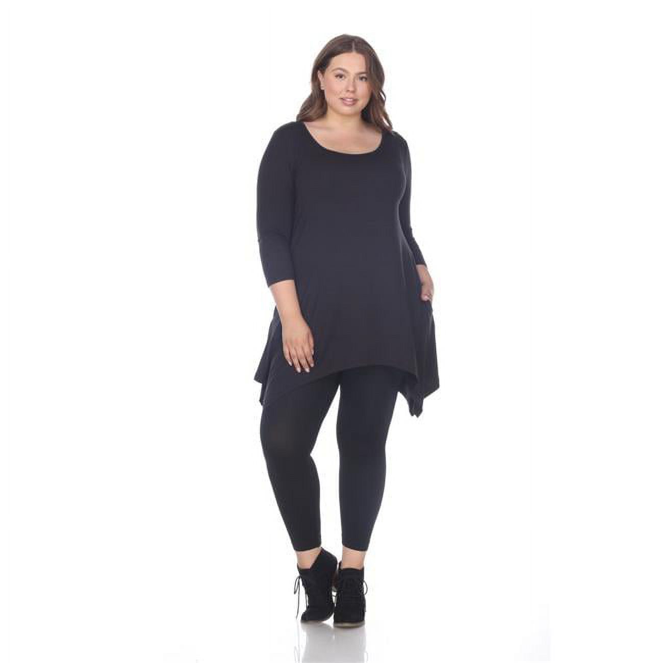 PS1302-01-1XL Womens Plus Size Makayla Tunic Top, Black - 1XL - Walmart.com
