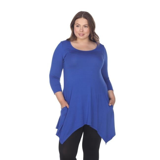 PS1302-08-6XL Plus Size Makayla Tunic & Top, Royal - 6XL - Walmart.com